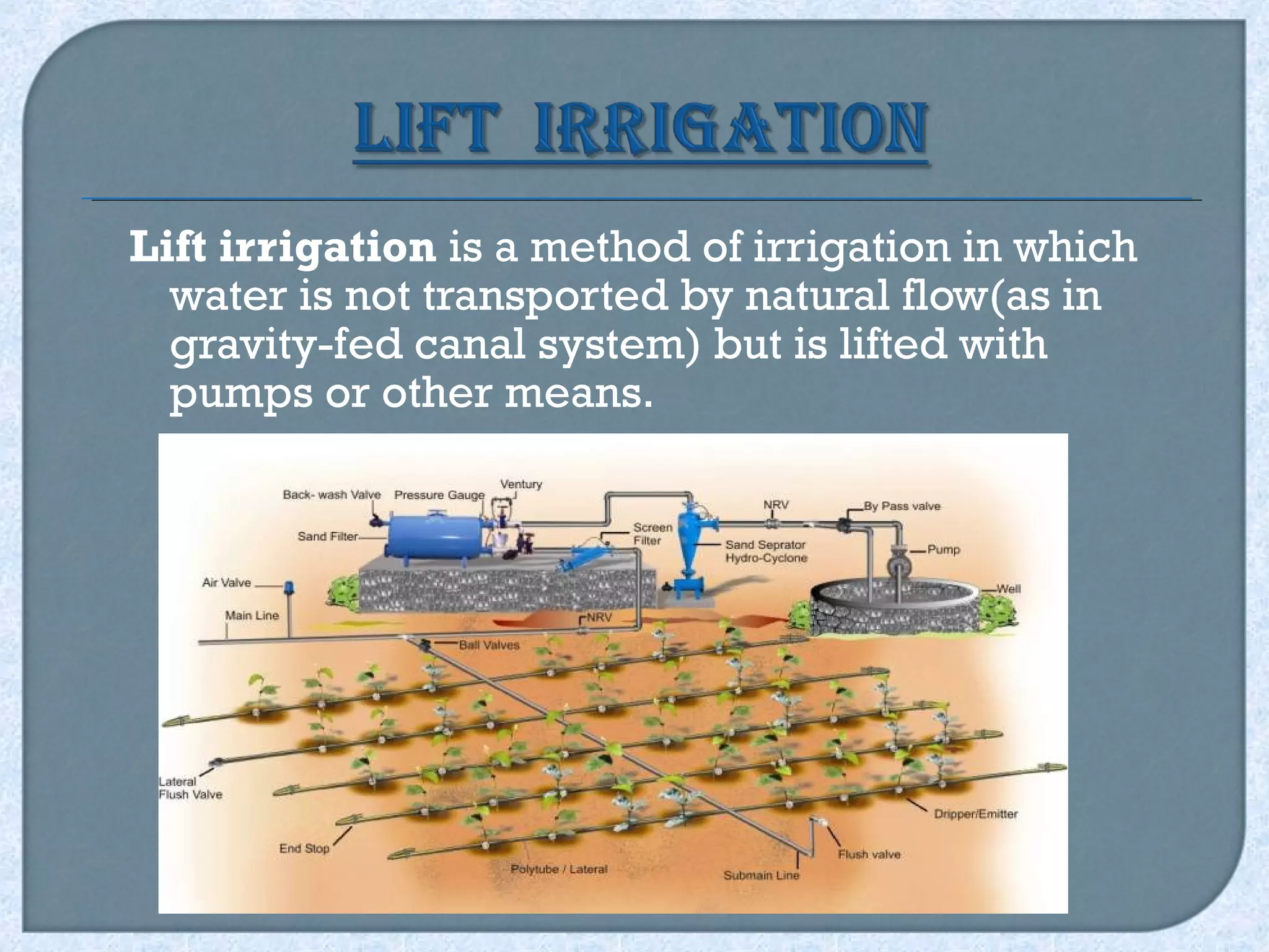 LIFT IRRIGATION SYSTEM | PPT