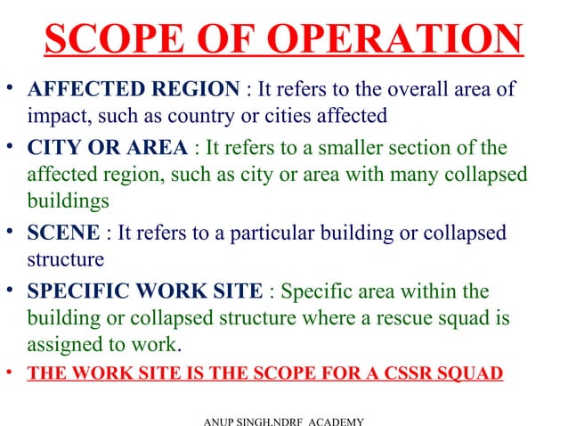 ORGANISING AND STARTING A CSSR OPERATION | PPT | First Aid | Injuries