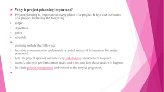 ppt on project planning | PPTX