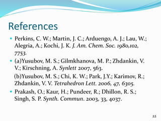 Hypervalent organo iodines reagents in organic synthesis | PPTX
