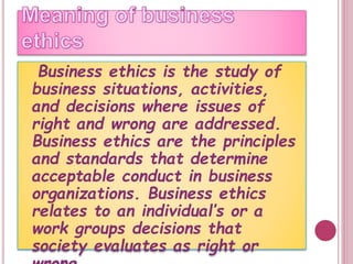 Business ethics | PPT