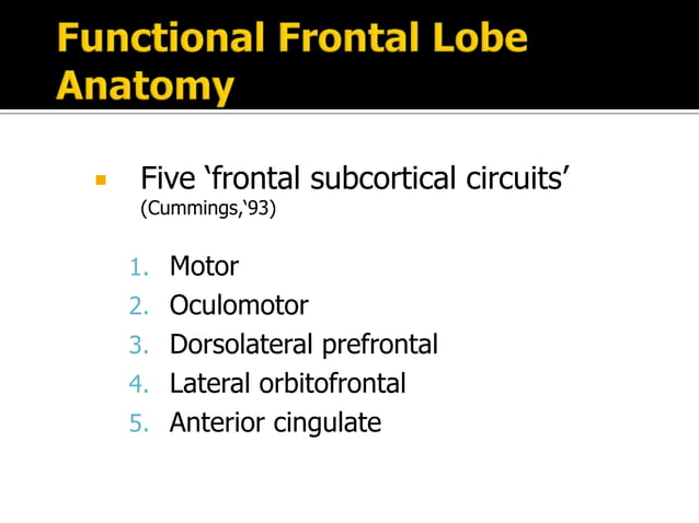 Functional anatomy of Frontal lobe | PPTX