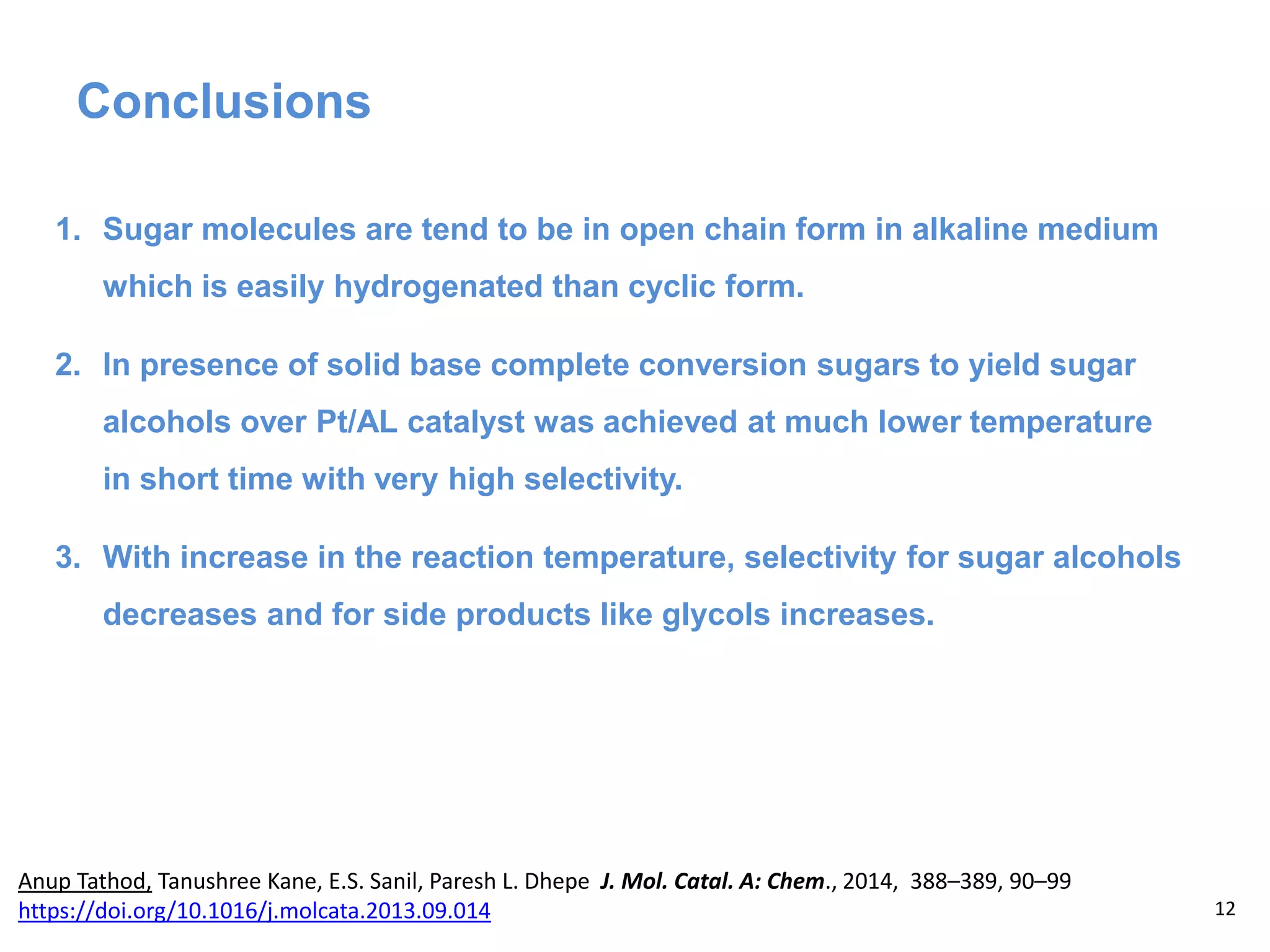 Conversion of sugars to sugar alcohols | PPTX