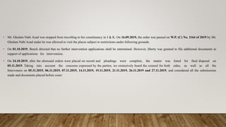 Anuradha Bhasin v. Union of India (2019) Case | PPT