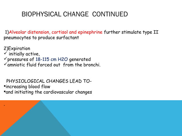 neonatal physiology and transition period | PPT