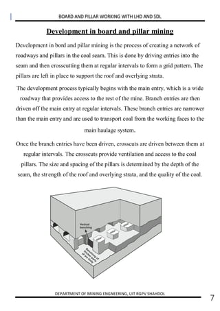 Board and pillar working with lhd and sdl. Mining engineering final ...