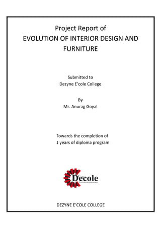 Anurag goyal interior design student work (Dezyne E' cole College) | PDF