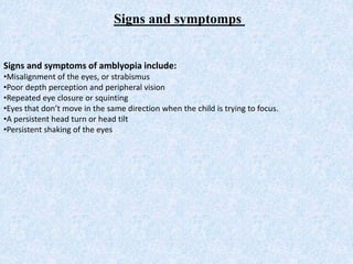 Amblyopia | PPTX