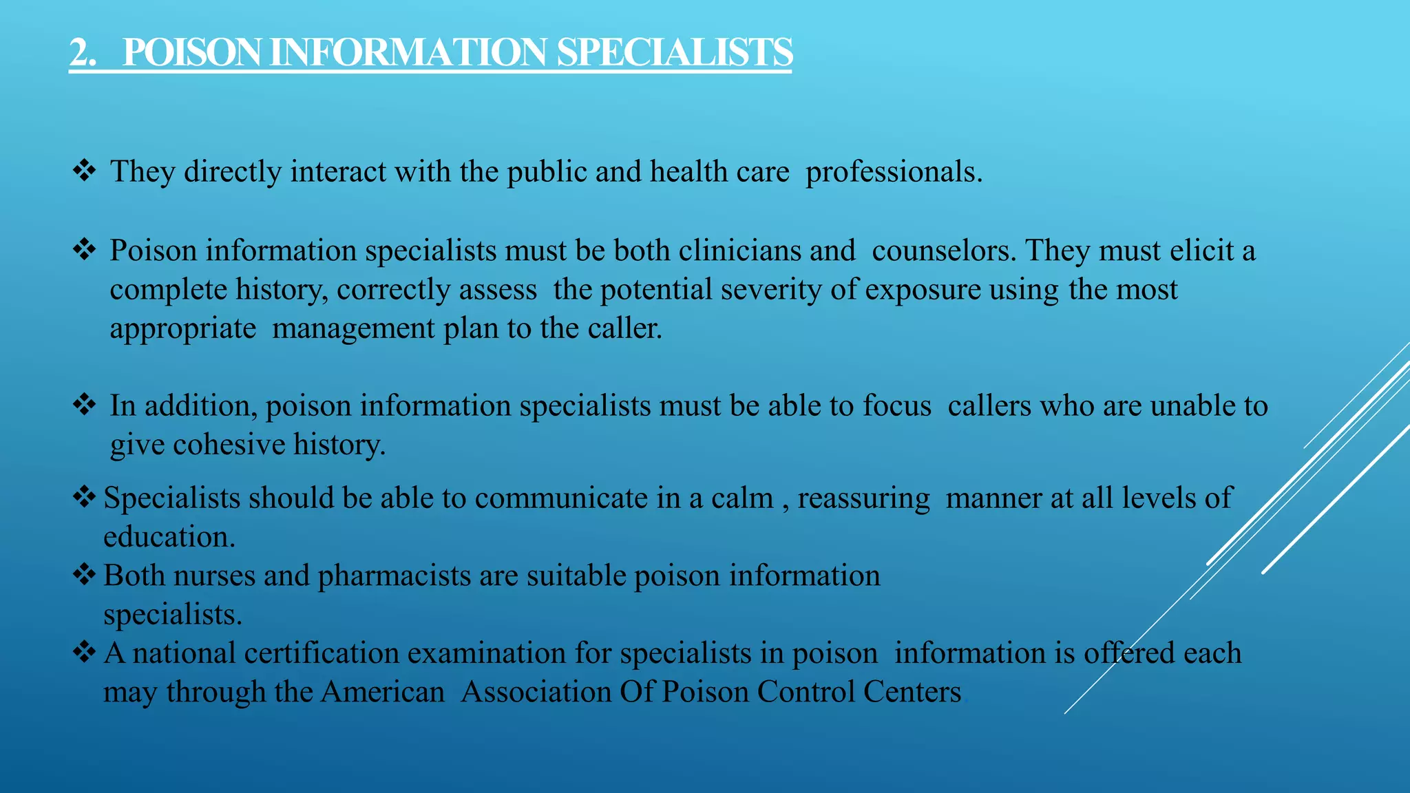 ppt on poison information center organisation and resource | PPTX