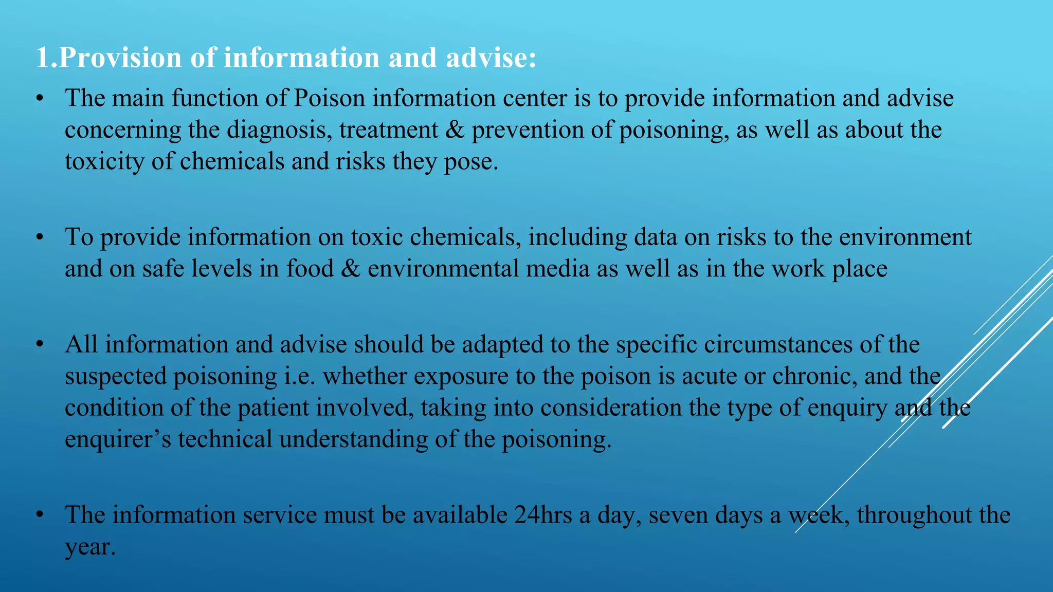 ppt on poison information center organisation and resource | PPTX