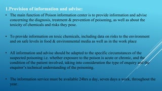 ppt on poison information center organisation and resource | PPTX