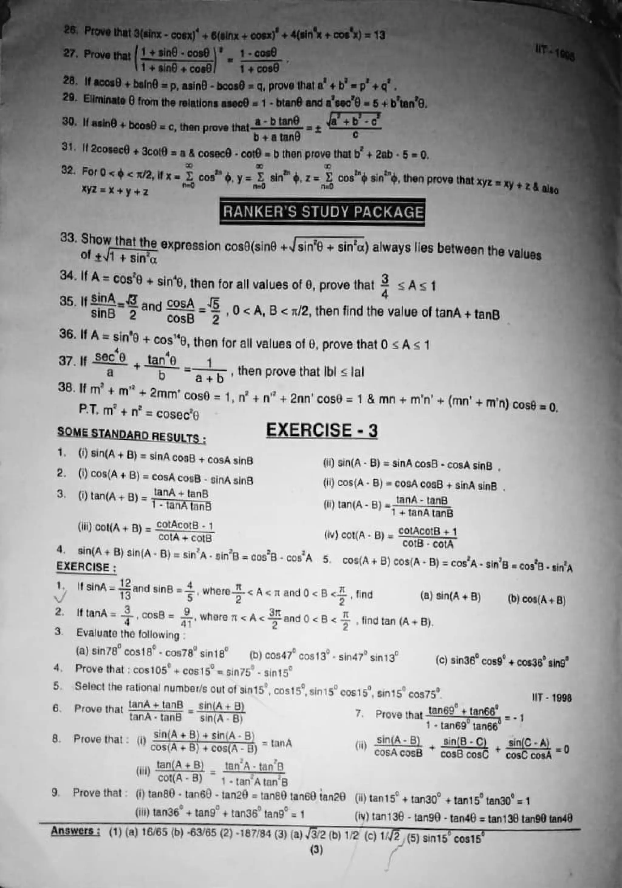 Trigonometry identities for higher mathematics | PPT