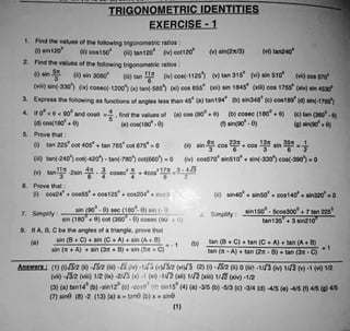 Trigonometry identities for higher mathematics | PPT