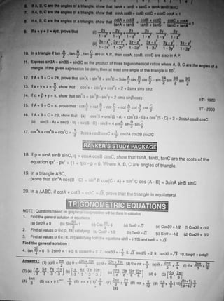 Trigonometry identities for higher mathematics | PPT