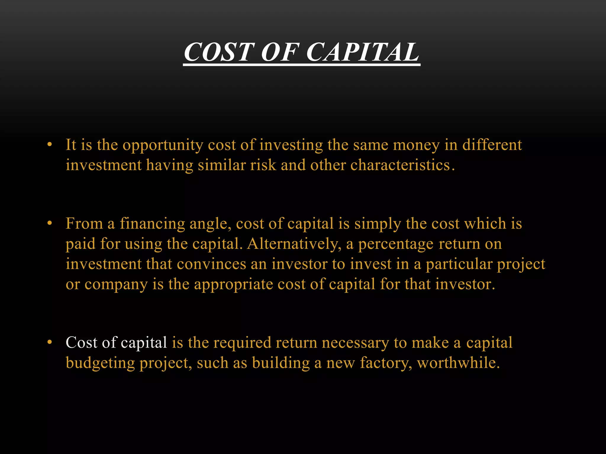 [wacc] weighted average cost of capital | PPTX
