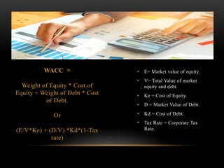 [wacc] weighted average cost of capital | PPTX