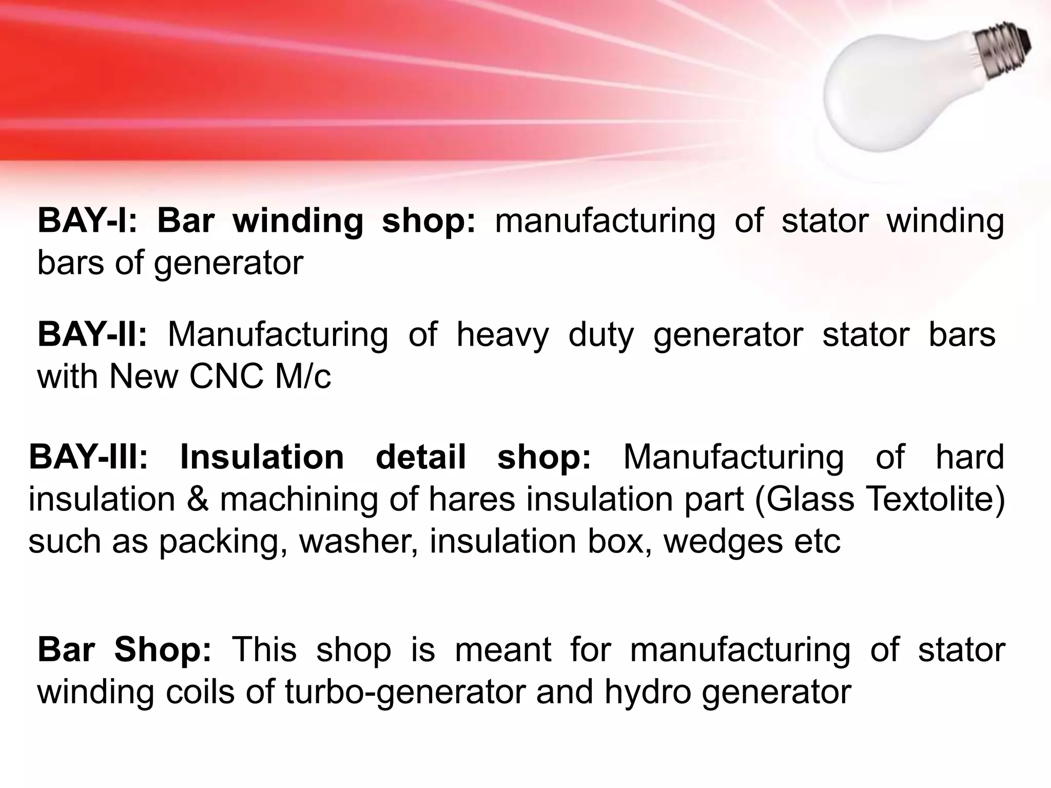 MANUFACTURING PROCESS OF STATOR BAR; 600 MW TURBO GENERATOR | PPTX