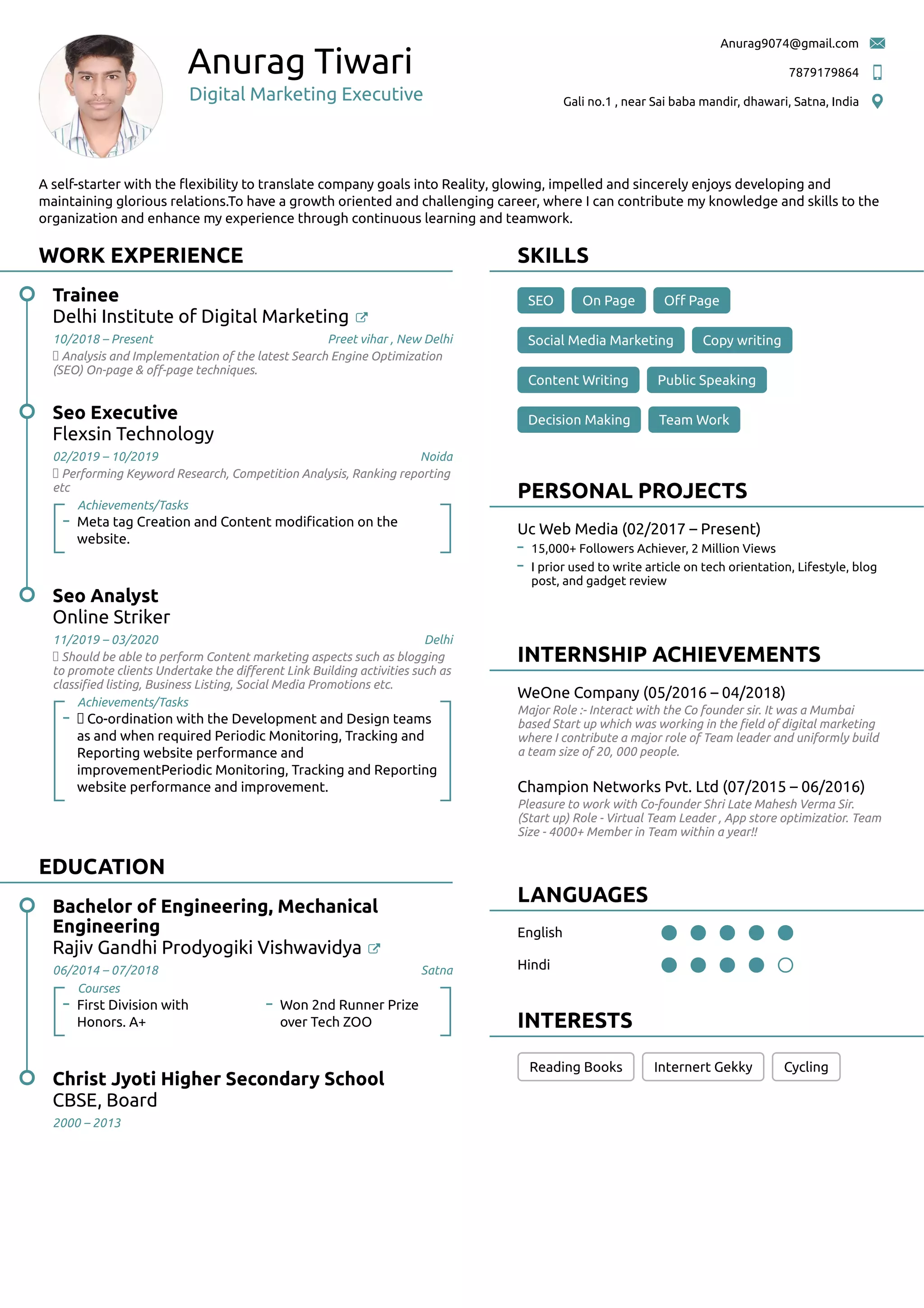 Anurag's Resume | PDF