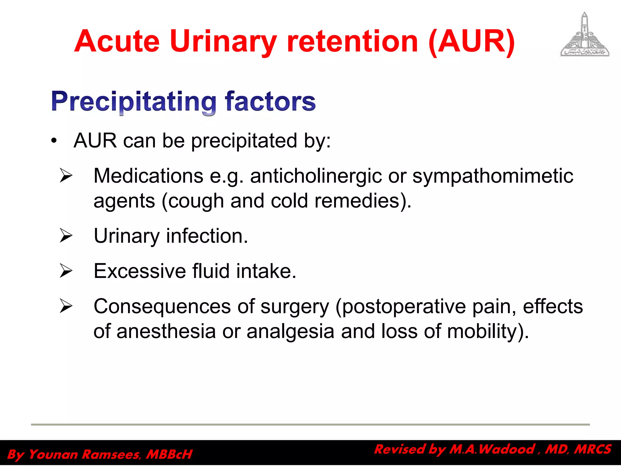 Anuria & acute retention | PDF