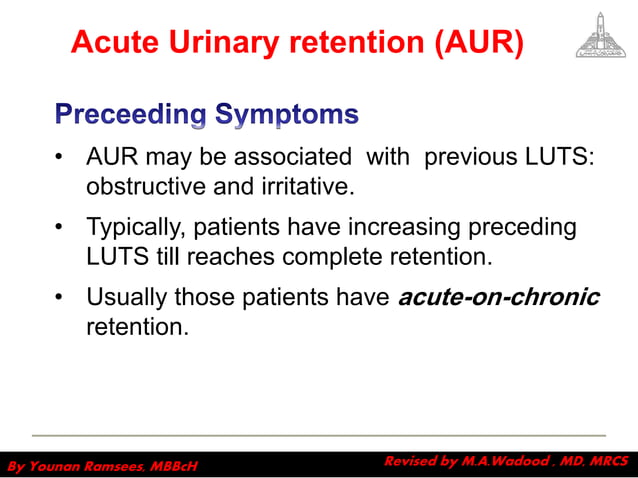 Anuria & acute retention | PDF