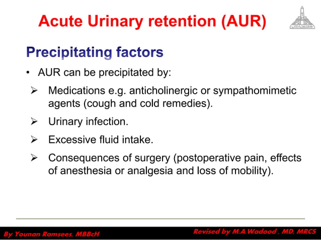 Anuria & acute retention | PDF