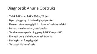 anuria, retensi urin, hematuria, prostate | PPTX