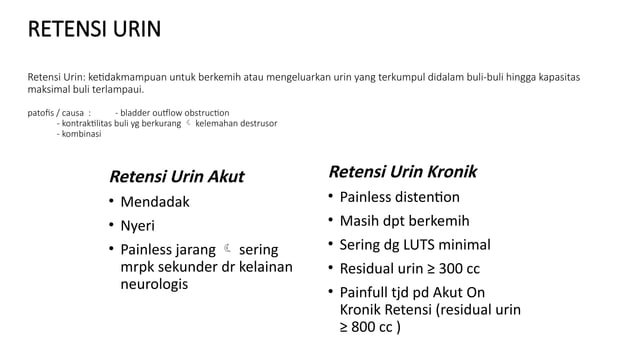 anuria, retensi urin, hematuria, prostate | PPTX