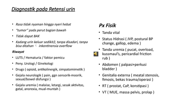 anuria, retensi urin, hematuria, prostate | PPTX