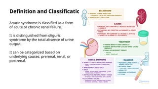 Anuric Syndrome treatment and causes and effects | PPTX