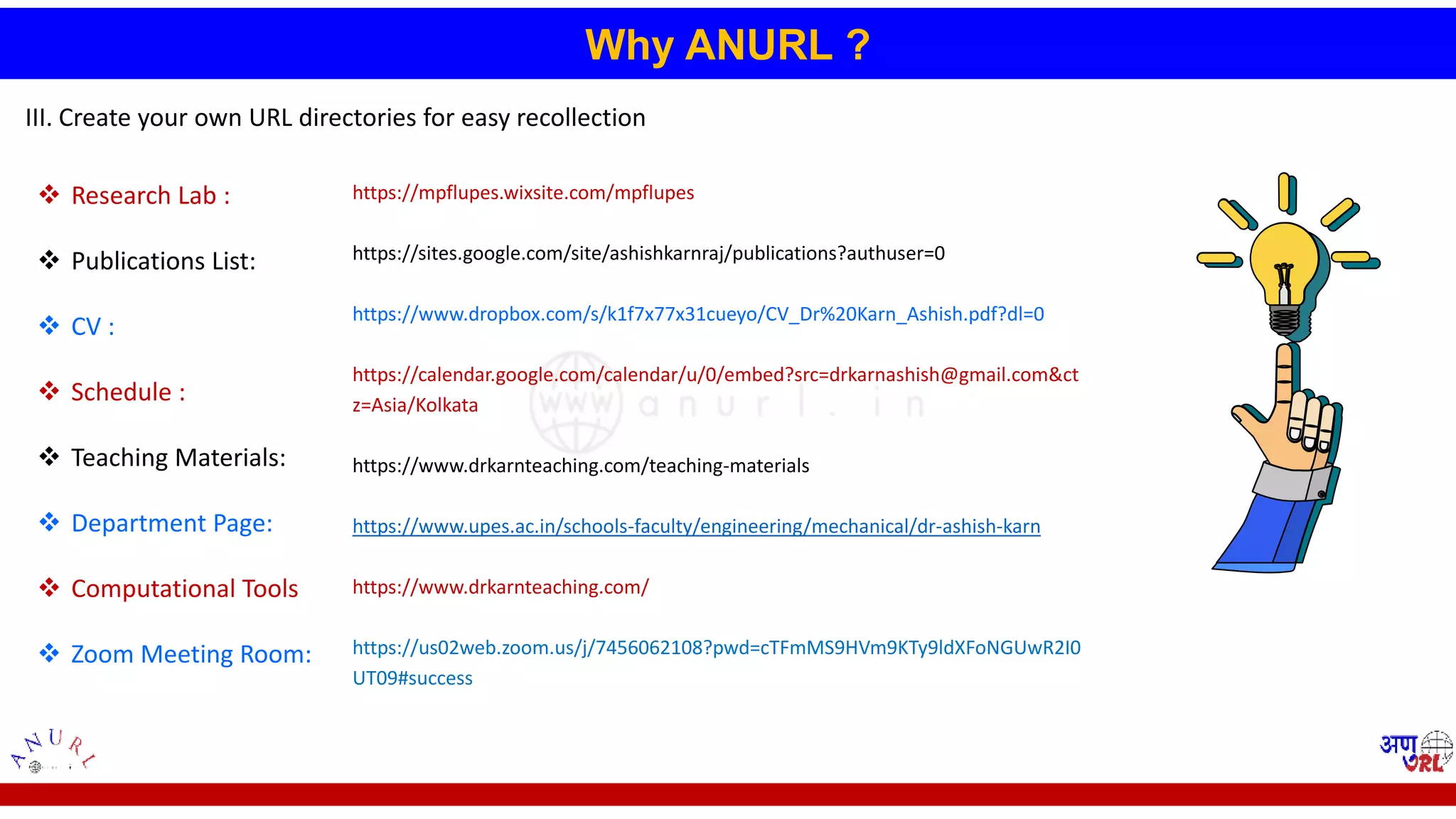 Anurl for website upload | PPT