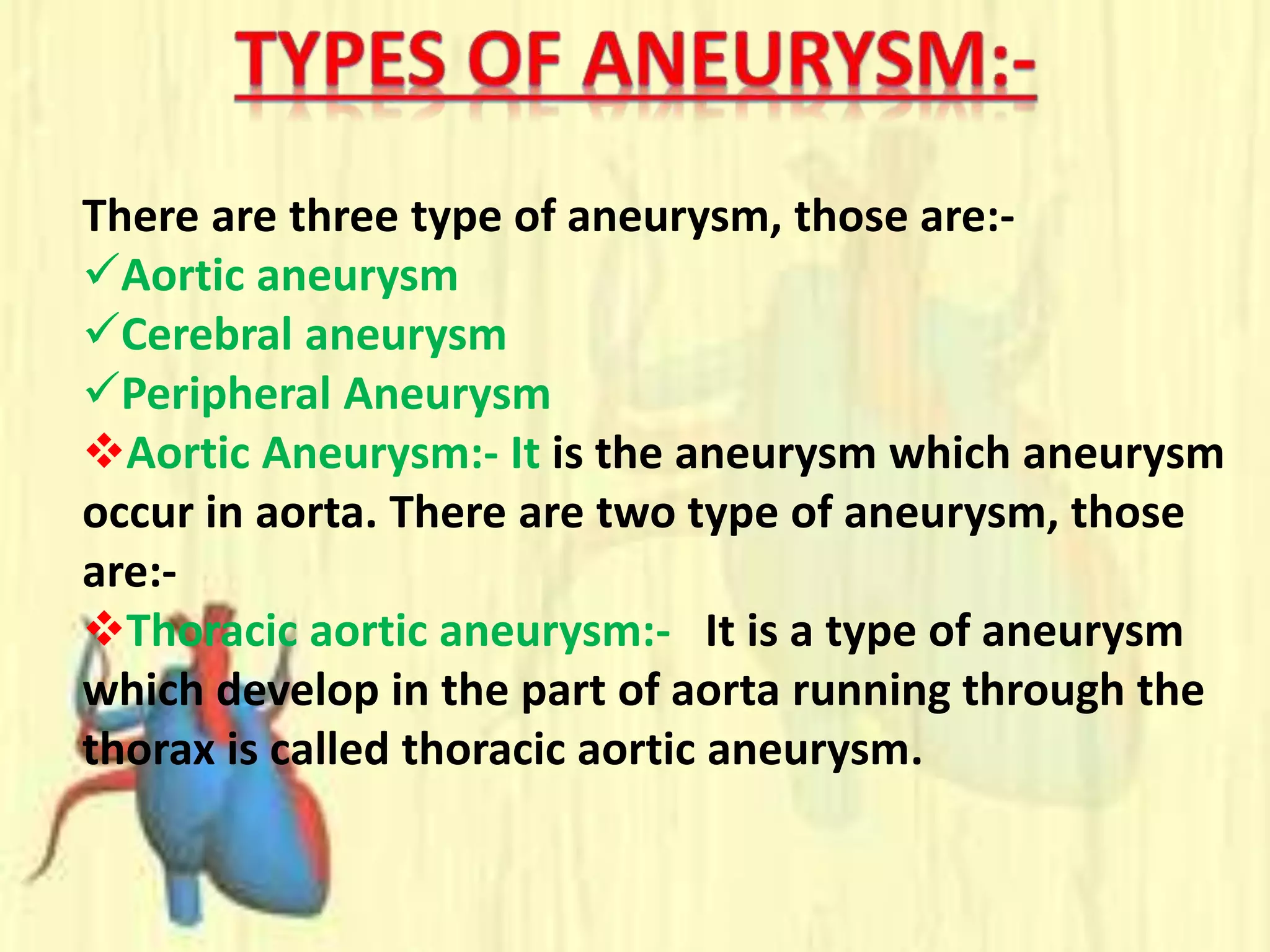 Aneurysm | PPTX