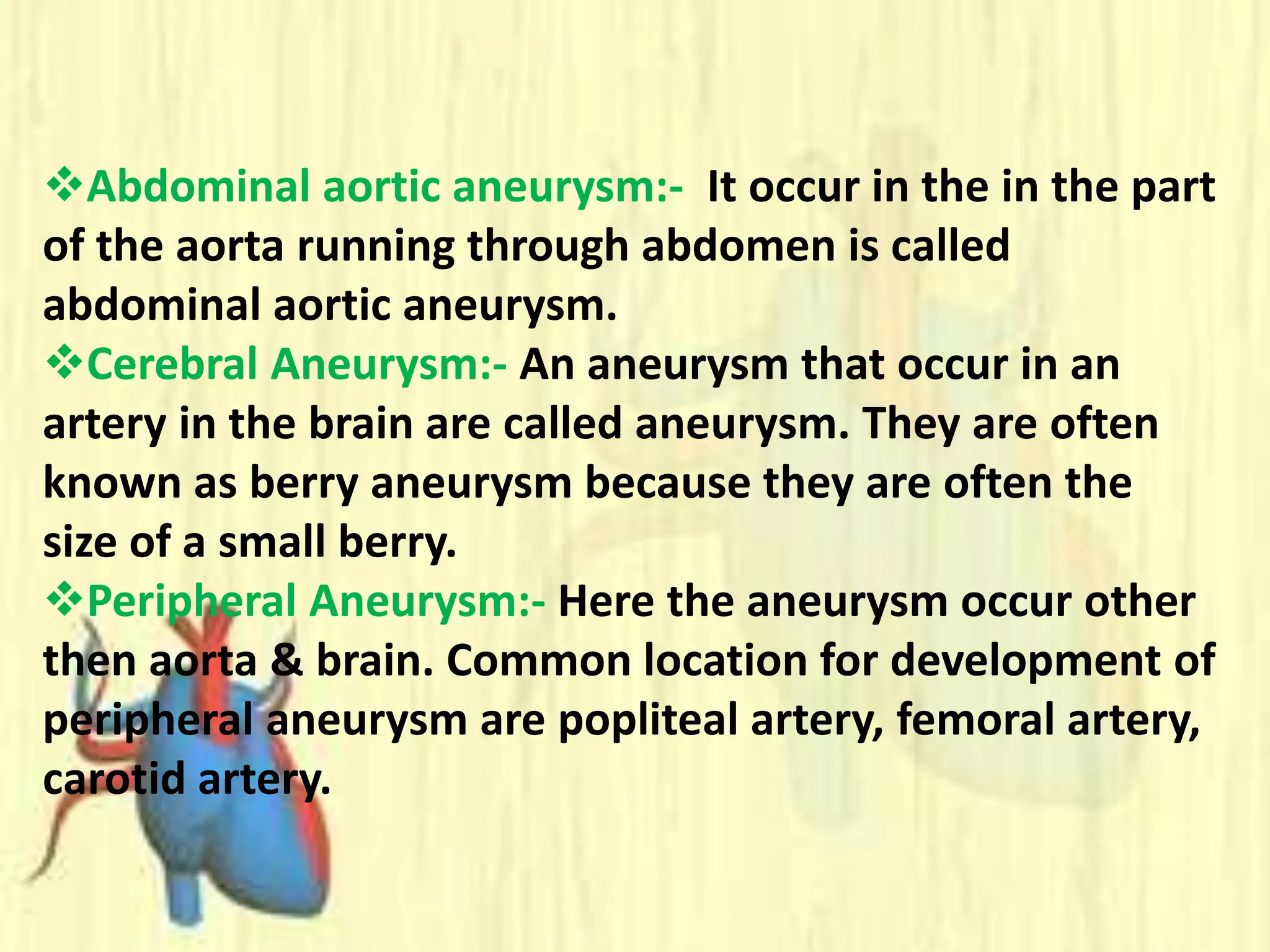 Aneurysm | PPTX