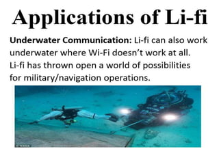 Li-Fi based data transfer in underwater system. | PPTX