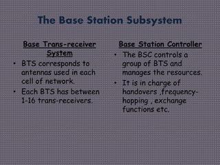 ppt on GSM architechture | PPT