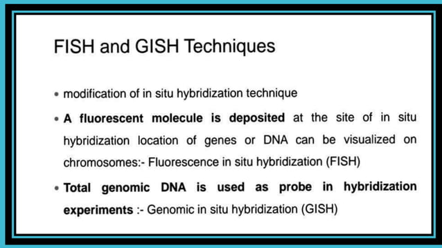 Immuno techniques like fish &gish and confocal microscopy | PPT