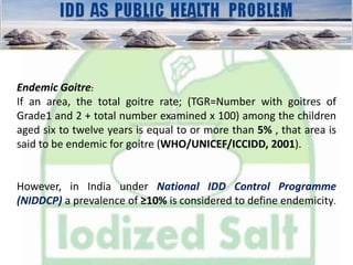 Current Status of IDD in India | PPT