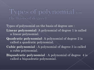polynomials class 9th maths presentation | PPTX