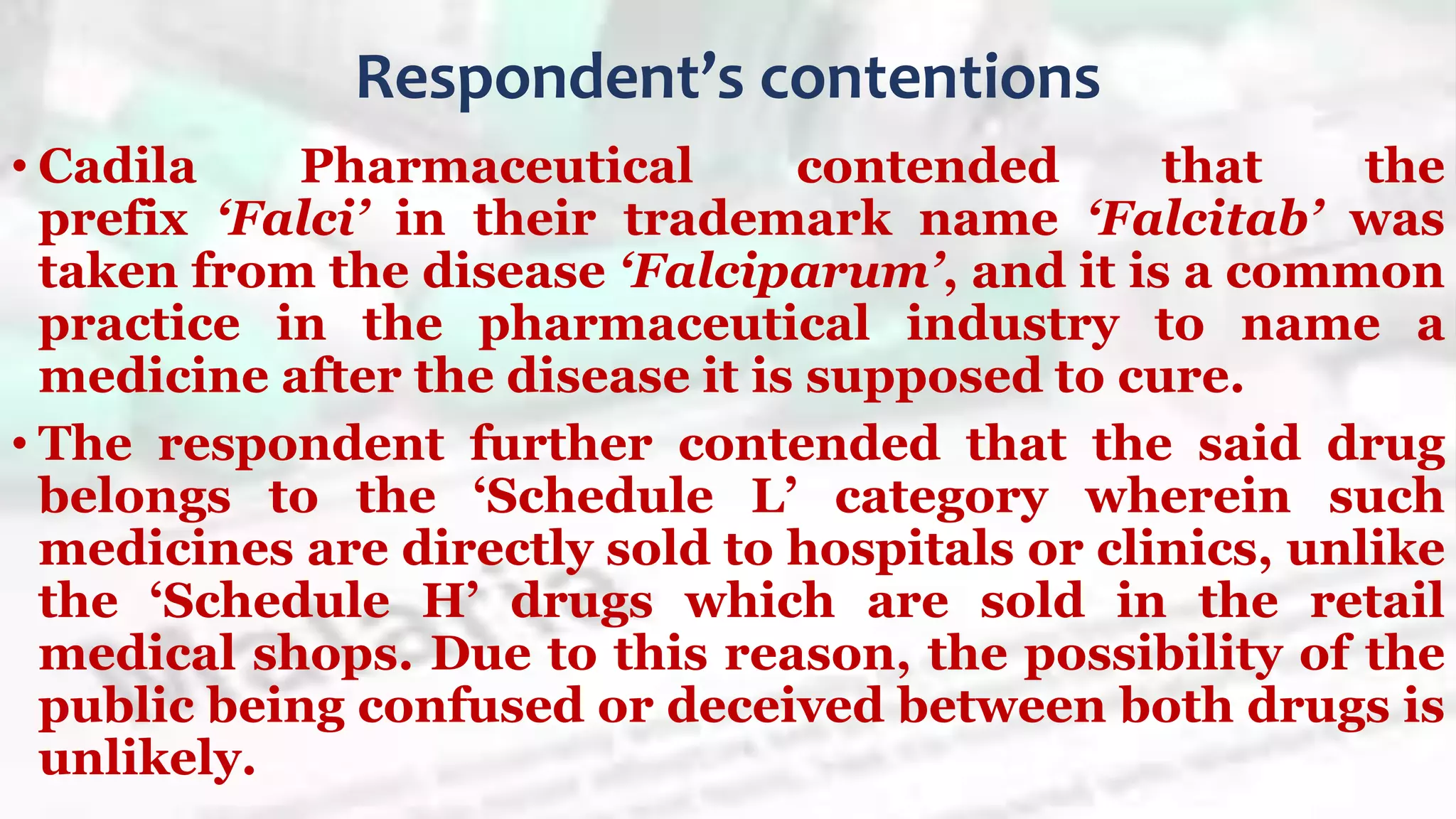 Cadila Healthcare Limited vs Cadila Pharmaceuticals Limited 2001 | PPTX