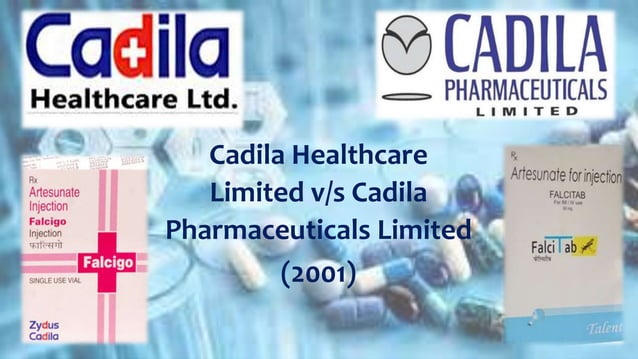 Cadila Healthcare Limited vs Cadila Pharmaceuticals Limited 2001 | PPTX ...