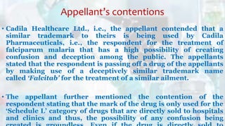 Cadila Healthcare Limited vs Cadila Pharmaceuticals Limited 2001 | PPTX