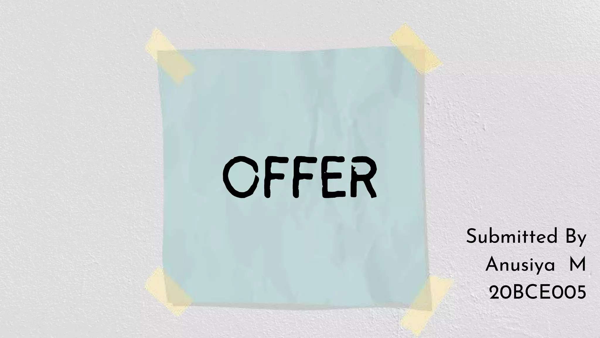 Meaning and Types of Offer | PPTX