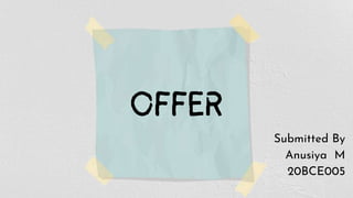 Meaning and Types of Offer | PPTX