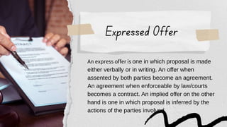 Meaning and Types of Offer | PPTX