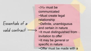 Meaning and Types of Offer | PPTX