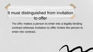 Meaning and Types of Offer | PPTX