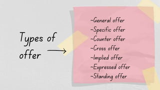 Meaning and Types of Offer | PPTX