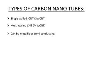 METHODS FOR SYNTHESIS OF CNT | PPTX