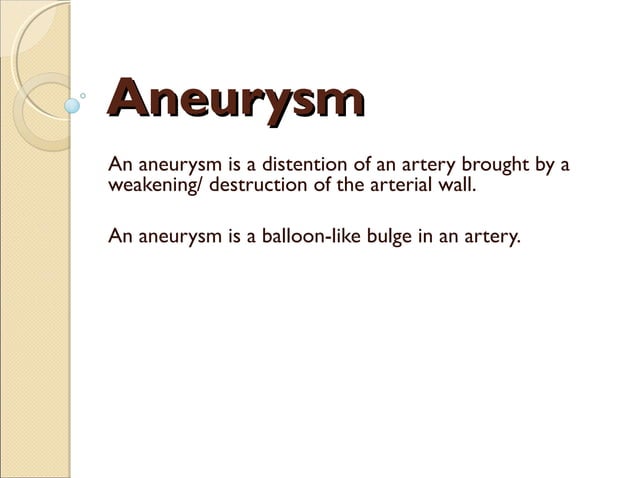Anuerysm | PPT