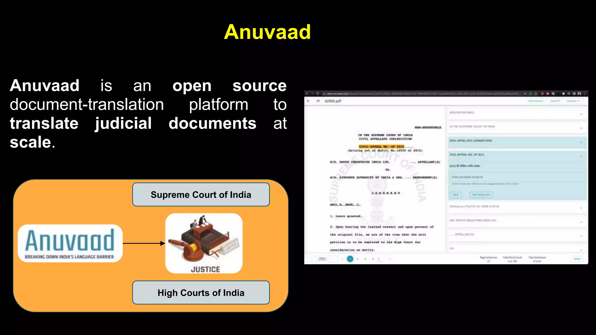Anuvaad SUVAS - Document Translation Platform | PPTX