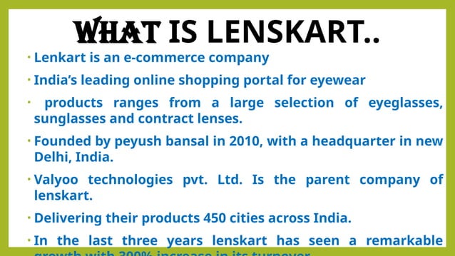 powerpoint basics on the company lenskart | PPTX